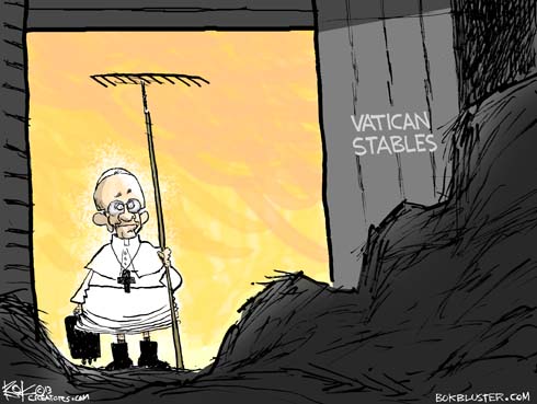 New Pope Francis Editorial Cartoon - Chip Bok's Bokbluster
