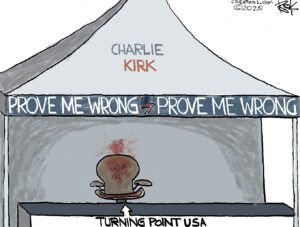 My Charlie Kirk Obit Cartoon - Bokbluster.com